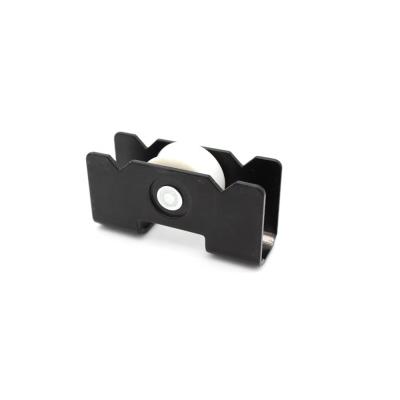 China Carretillas Garruchas Para Ventana De Aluminio L20 Black  Multi Tooth Clip Nylon Wheel Sliding Window Roller for sale