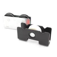 China Carretillas Garruchas Para Ventana De Aluminio L20 Black  Multi Tooth Clip Nylon Wheel Sliding Window Roller for sale