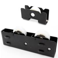 China Carretillas Garruchas Para Ventana De Aluminio L20 Black  Multi Tooth Clip Nylon Wheel Sliding Window Roller for sale
