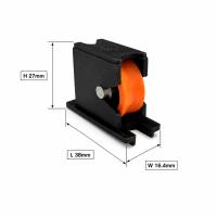 China Latin America Market Black Plastic Housing Nylon Wheel Sliding Window Roller L20 L25 L4000 Snap in for Aluminum UPVC Door for sale