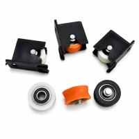 China Latin America Market Black Plastic Housing Nylon Wheel Sliding Window Roller L20 L25 L4000 Snap in for Aluminum UPVC Door for sale