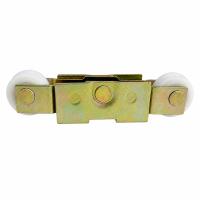 China Chile Bolivia Market Double Nylon Wheel Sliding Door Roller Color Zinc Iron Housing Snap In Bottom Pulley Wear Resistant for sale