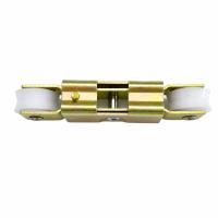 China Chile Bolivia Market Double Nylon Wheel Sliding Door Roller Color Zinc Iron Housing Snap In Bottom Pulley Wear Resistant for sale
