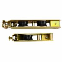 China Double Wheel  Adjustable Sliding Door Roller Zinc Plated Steel Frame Nylon Pulley Heavy Duty Durable  for UPVC Aluminum Door for sale