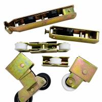 China Double Wheel  Adjustable Sliding Door Roller Zinc Plated Steel Frame Nylon Pulley Heavy Duty Durable  for UPVC Aluminum Door for sale