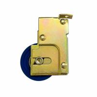 China Durable Wear Resistant Single Blue Nylon Wheel Iron Housing Roller for Sliding Aluminum Window Door Replacement Parts for sale