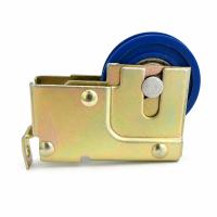 China Durable Wear Resistant Single Blue Nylon Wheel Iron Housing Roller for Sliding Aluminum Window Door Replacement Parts for sale
