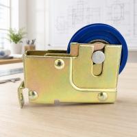 China Durable Wear Resistant Single Blue Nylon Wheel Iron Housing Roller for Sliding Aluminum Window Door Replacement Parts for sale