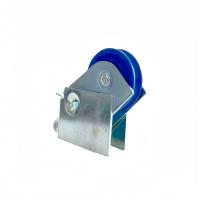 China Jordan Palestine Levant Heavy Duty 60KG Zinc Plated Steel Sliding Window Roller Single Blue Nylon Wheel Low Noise for sale