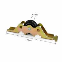 China 1mm Thickness Color Zinc Single Nylon Wheel Sliding Door Roller for Aluminum Profile Window Roller P60 P92 for sale