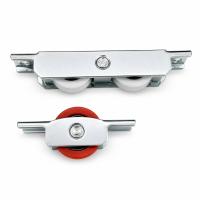 China Middle East Market Die Cast Zinc Alloy Double White Nylon Wheel Sliding Patio Door Roller for Saudi UAE Profile for sale