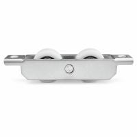 China Middle East Market Die Cast Zinc Alloy Double White Nylon Wheel Sliding Patio Door Roller for Saudi UAE Profile for sale
