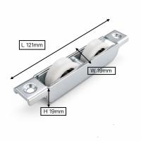 China Middle East Market Die Cast Zinc Alloy Double White Nylon Wheel Sliding Patio Door Roller for Saudi UAE Profile for sale