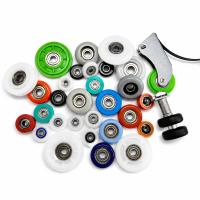 China Cabinet Closet Sliding Door Roller Nylon POM Concave Groove Wheel 608zz Bearing Plastic Double Pulley Quiet Smooth Roller for sale