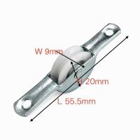 China Middle East Ruedas Para Ventana Abalone Single Nylon Wheel Zinc Plated Bracket Sliding Window Roller for Aluminum UPVC Profile for sale