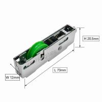 China Modern Chrome-plated Sliding Door Roller Pulley 73*12*20.5MM Durable Rolling Smoothly Garage Gym Hotel School Bedroom Warehouse for sale