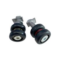 China Rubber Coated Nylon Wheel Glass Balcony Sliding Door Roller 608zz Bearing Steel Shaft Low Noise Quiet Smooth Durable Wheel for sale