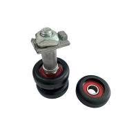 China Rubber Coated Nylon Wheel Glass Balcony Sliding Door Roller 608zz Bearing Steel Shaft Low Noise Quiet Smooth Durable Wheel for sale