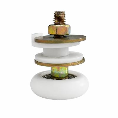 China Bathroom Glass Hanging Door Roller Nylon Pulley 608 Bearing Wheel Colored Zinc Suitable Glass Sliding Door for sale