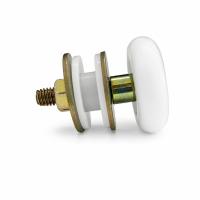 China Bathroom Glass Hanging Door Roller Nylon Pulley 608 Bearing Wheel Colored Zinc Suitable Glass Sliding Door for sale