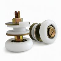 China Bathroom Glass Hanging Door Roller Nylon Pulley 608 Bearing Wheel Colored Zinc Suitable Glass Sliding Door for sale