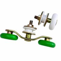 China Bathroom Glass Hanging Door Roller Nylon Pulley 608 Bearing Wheel Colored Zinc Suitable Glass Sliding Door for sale