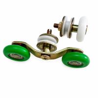 China Bathroom Glass Hanging Door Roller Nylon Pulley 608 Bearing Wheel Colored Zinc Suitable Glass Sliding Door for sale
