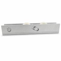 China Adjustable Hidden Nylon Sliding Door Roller Aluminum Alloy Double Wheel U Groove Screw Installation Quiet Smooth Window Roller for sale