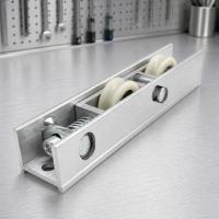 China Adjustable Hidden Nylon Sliding Door Roller Aluminum Alloy Double Wheel U Groove Screw Installation Quiet Smooth Window Roller for sale