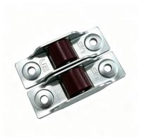 China 1mm Thickness Low Noise Rust Proof Sliding Door Roller Nylon POM Galvanized Window Roller Hardware for sale