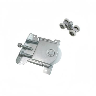 China Spring Loaded Sliding Door Roller with Iron Housing and Nylon Wheel for Wardrobe Door Hardware for sale