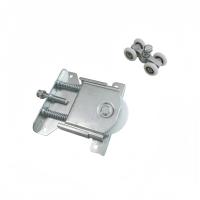 China Adjustable Sliding Door Roller Assembly with Nylon or POM Wheel and Iron Housing for Closet Door Hardware for sale