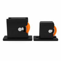 China Low Profile Nylon Wheel Screen Roller with Black Plastic Bracket for 8mm Narrow Track Peru Construction Hardware for sale
