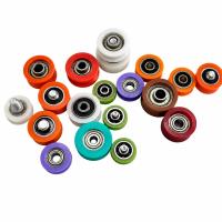 China U Groove V Groove Plastic Track Roller Wheels with Ball Bearings for Sliding Door Window Furniture Hardware OEM for sale