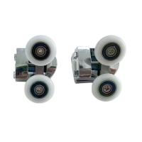 China Universal Shower Door Roller Adjustable Zinc Alloy Bridge Electroplated Housing Nylon Wheel for Sliding Glass Door Repair for sale