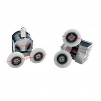 China Adjustable Height Shower Door Roller Zinc Alloy Frame Chrome Plated Plastic Housing Nylon Wheel for Glass Door Hardware for sale