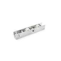 China Spring Adjusting Tandem Double Wheel Sliding Door Roller with Metal Frame for Window Replacement Hardware for sale