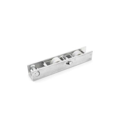 China Spring Adjusting Tandem Double Wheel Sliding Door Roller with Metal Frame for Window Replacement Hardware for sale