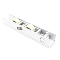 China Aluminum Alloy Housing Nylon Wheel Double Wheel Sliding Door Roller Tandem Spring Adjustment Window Hardware Component for sale