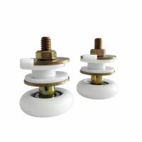 China Bathroom Shower Enclosure Roller White Nylon 30mm Waterproof Color Zinc Deep Groove Bearing Adjustable SDT for sale