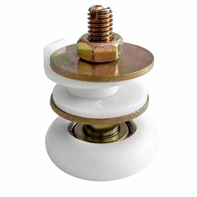 China Roldana Box Banheiro 30mm Nylon Branco Dupla Roda Zincado Colorido Ajustavel Porta Corredica SDT OEM 12 Anos for sale