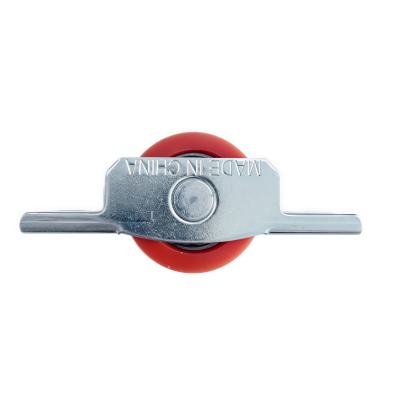 China Steel Housing Single Wheel Sliding Door Roller U Groove Red Nylon for Balcony Wardrobe Garage Gate Sliding Window for sale