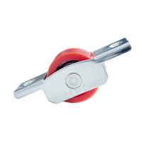 China Steel Housing Single Wheel Sliding Door Roller U Groove Red Nylon for Balcony Wardrobe Garage Gate Sliding Window for sale