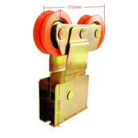 China Nylon Sliding Gate Wheel Double Roller Sliding Door Hardware Heavy Duty Gate Roller Wheel for Industrial Door System for sale