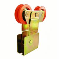 China Nylon Sliding Gate Wheel Double Roller Sliding Door Hardware Heavy Duty Gate Roller Wheel for Industrial Door System for sale