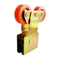 China Nylon Sliding Gate Wheel Double Roller Sliding Door Hardware Heavy Duty Gate Roller Wheel for Industrial Door System for sale
