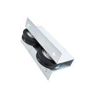 China Garrucha R20 Double Nylon Wheel Aluminum Alloy Bracket Sliding Window Roller for Peru Sistema 80 Hardware Wholesale for sale