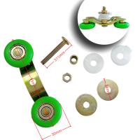 China Heavy Duty Sliding Roller Wheel Double Wheel Door Pulley with Metal Bracket for Industrial Sliding Door Hardware for sale