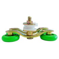China Heavy Duty Sliding Roller Wheel Double Wheel Door Pulley with Metal Bracket for Industrial Sliding Door Hardware for sale