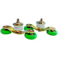China Heavy Duty Sliding Roller Wheel Double Wheel Door Pulley with Metal Bracket for Industrial Sliding Door Hardware for sale
